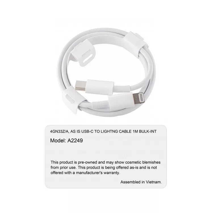 Apple A2249 Lightning (8Pin) - Type-C gyári adatkábel 8pin 1
